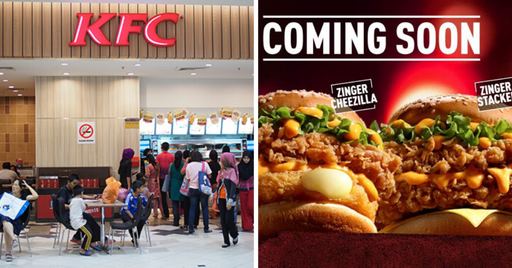 All NEW KFC Zinger Cheezilla & Zinger Stacker Available From 11 Feb ...