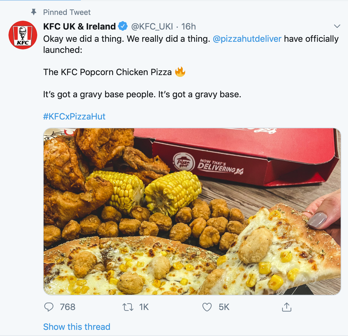 KFC UK Collaborates With Pizza Hut To Create Iconic Popcorn Chicken ...