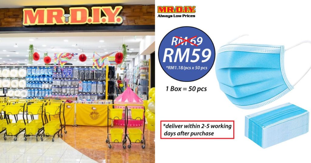 Get 14% Discount On MR.DIY 3-Ply Face Masks At Only RM59 Starting From ...