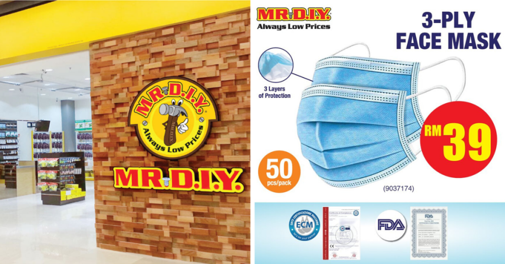 MR. DIY Is Now Selling U.S. FDA Approved 3-Ply Face Masks (50 pcs/ pack ...