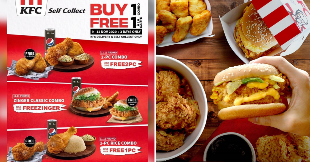 KFC Malaysia Offers BUY 1 FREE 1 Value Deals This 11.11 For 3 Days Only ...