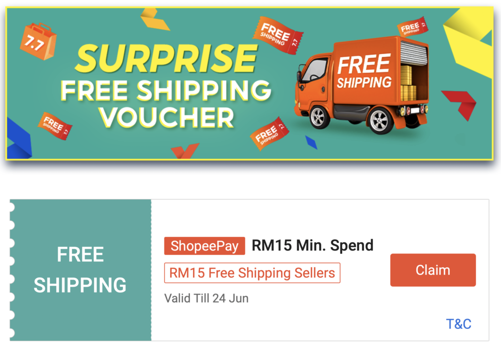 Shopee Just Released Surprise Free Shipping Voucher! Valid Till 24th ...