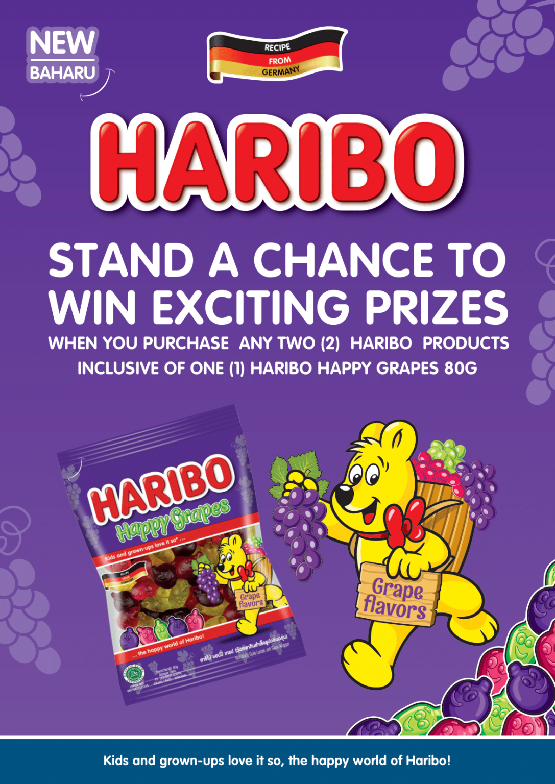 HARIBO Launches NEW Happy Grapes Gummy Candy That's Deliciously Chewy ...