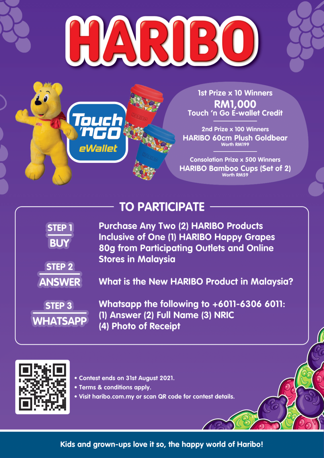 HARIBO Launches NEW Happy Grapes Gummy Candy That's Deliciously Chewy ...