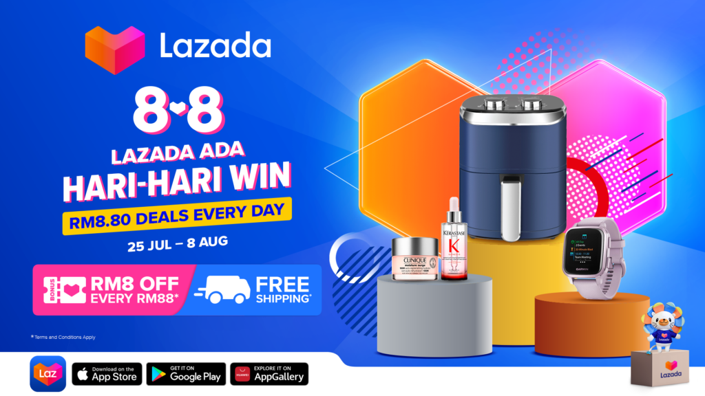 Lazada Kicks Off 8.8 Sale With Daily Free Shipping And Lazada Bonus ...