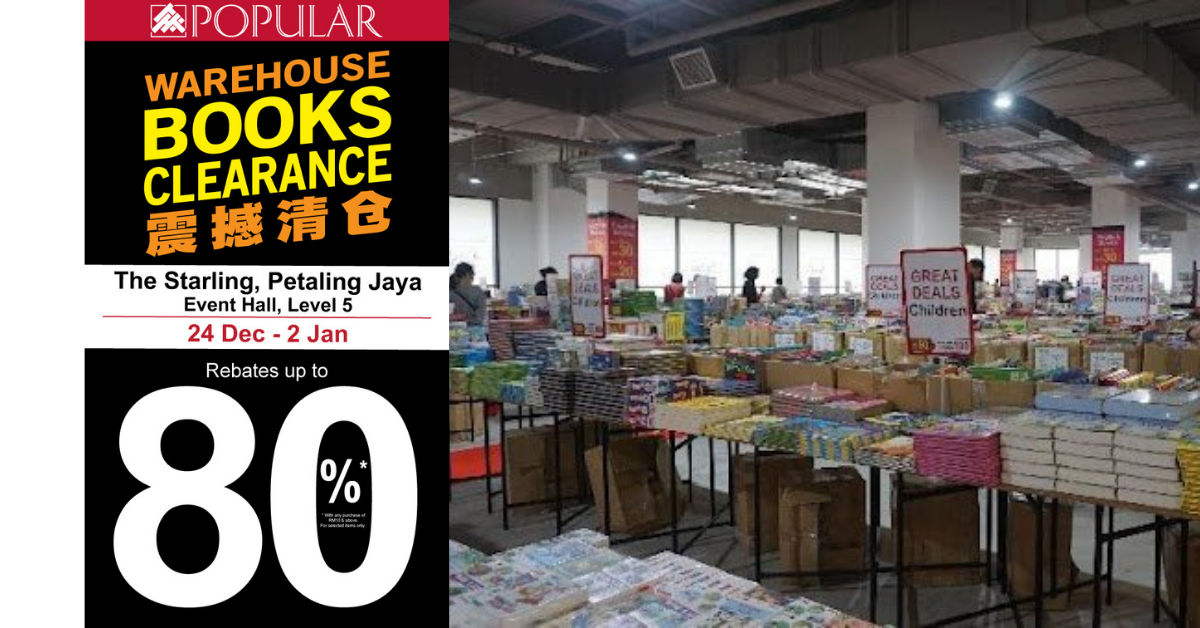 POPULAR Is Having A Warehouse Books Clearance With Rebates Up To 80% ...