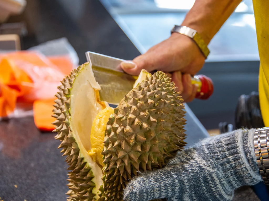 25_Durian_Man_SS2__A_Staff_Slicing_Open_The_Thory_Husk_of_The_Durian_.0 ...