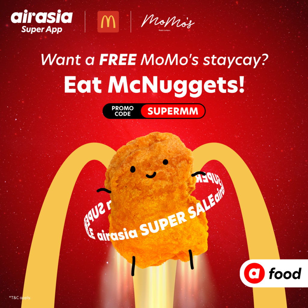 Get A FREE Stay At MoMo’s By Ordering McNuggets On The airasia Super ...