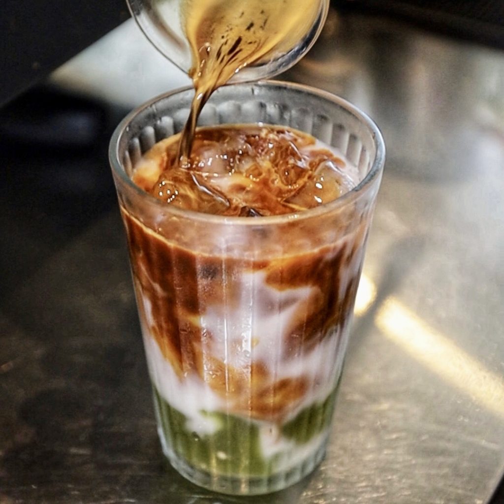 Iced Latte with Pandan Kanten - KL Foodie