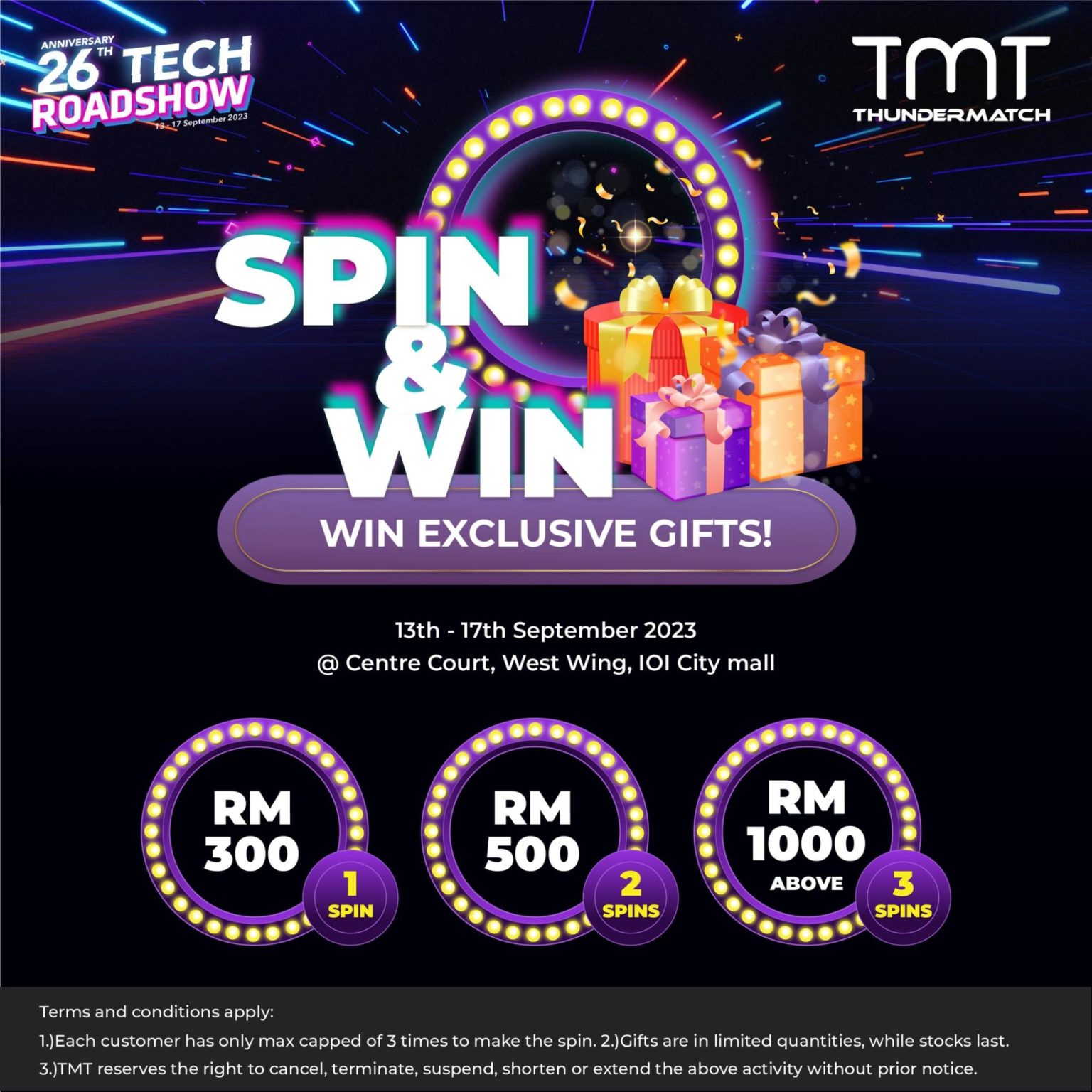 Celebrate TMT 26th Anniversary Tech Roadshow With Up To 90% OFF Branded ...
