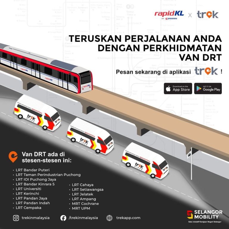 Travel To & From LRT/MRT Stations For Only RM 2 With New Trek Van Rides ...