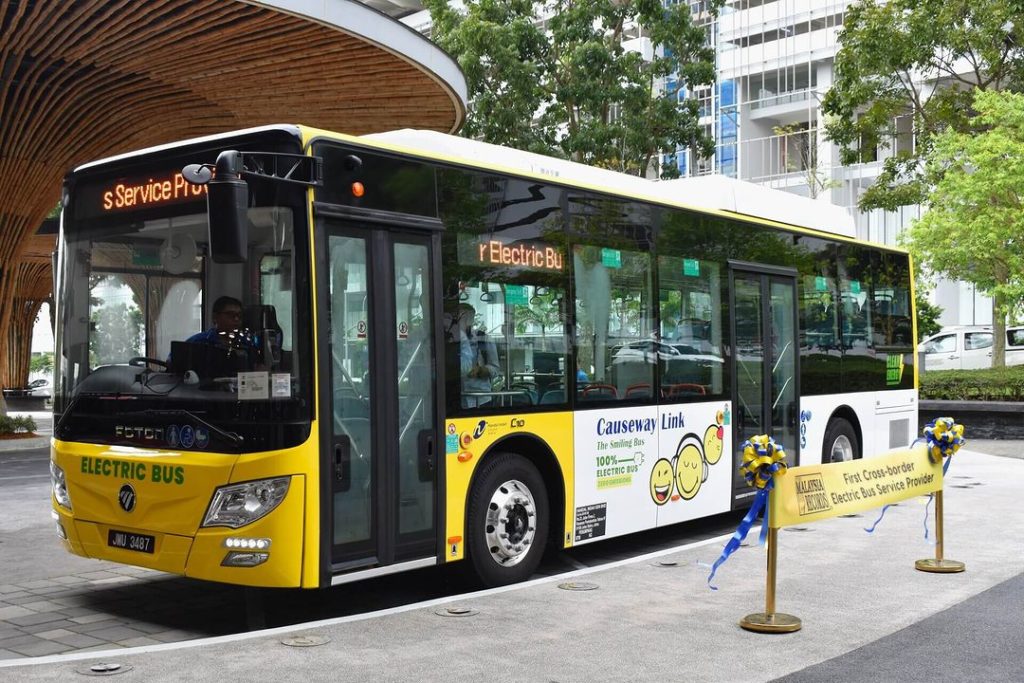 First-Ever Electric Bus Service Now Available From Johor To Singapore ...