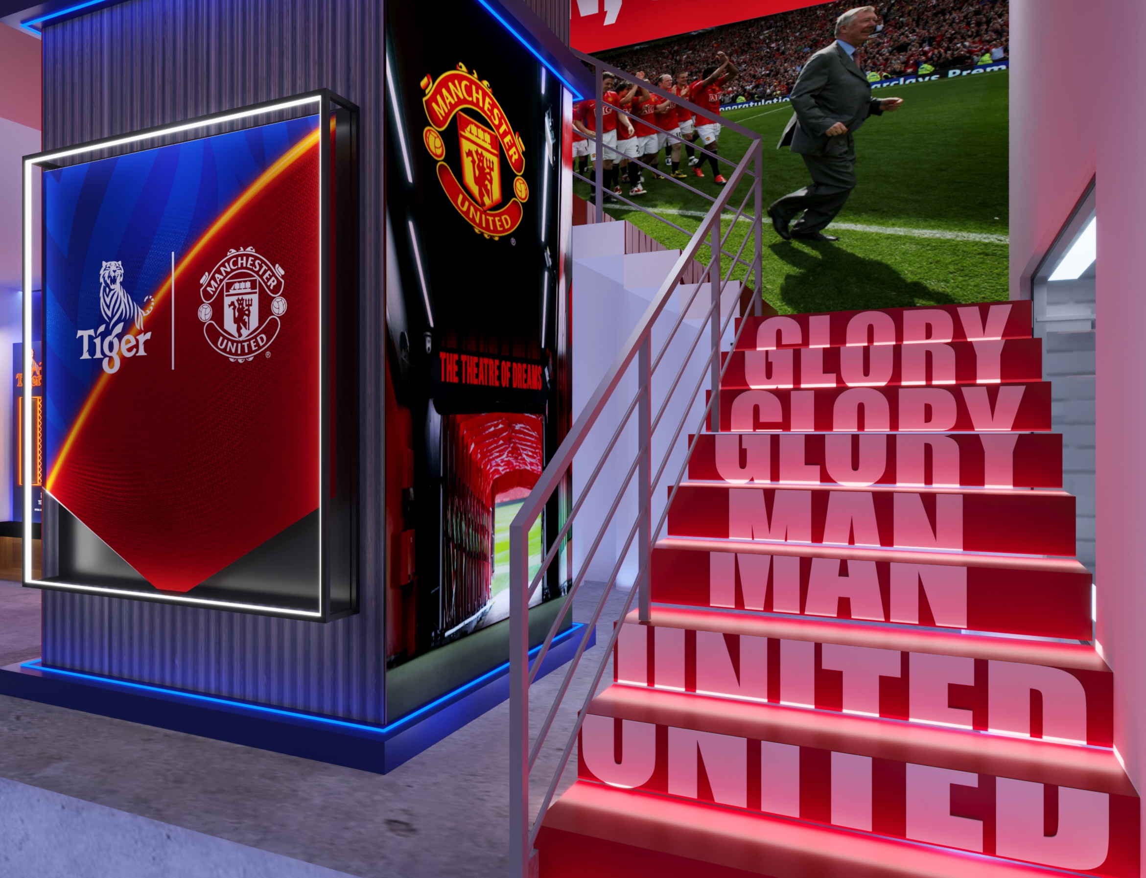 A monumental Tiger® Beer x Manchester United banner for fans to leave ...