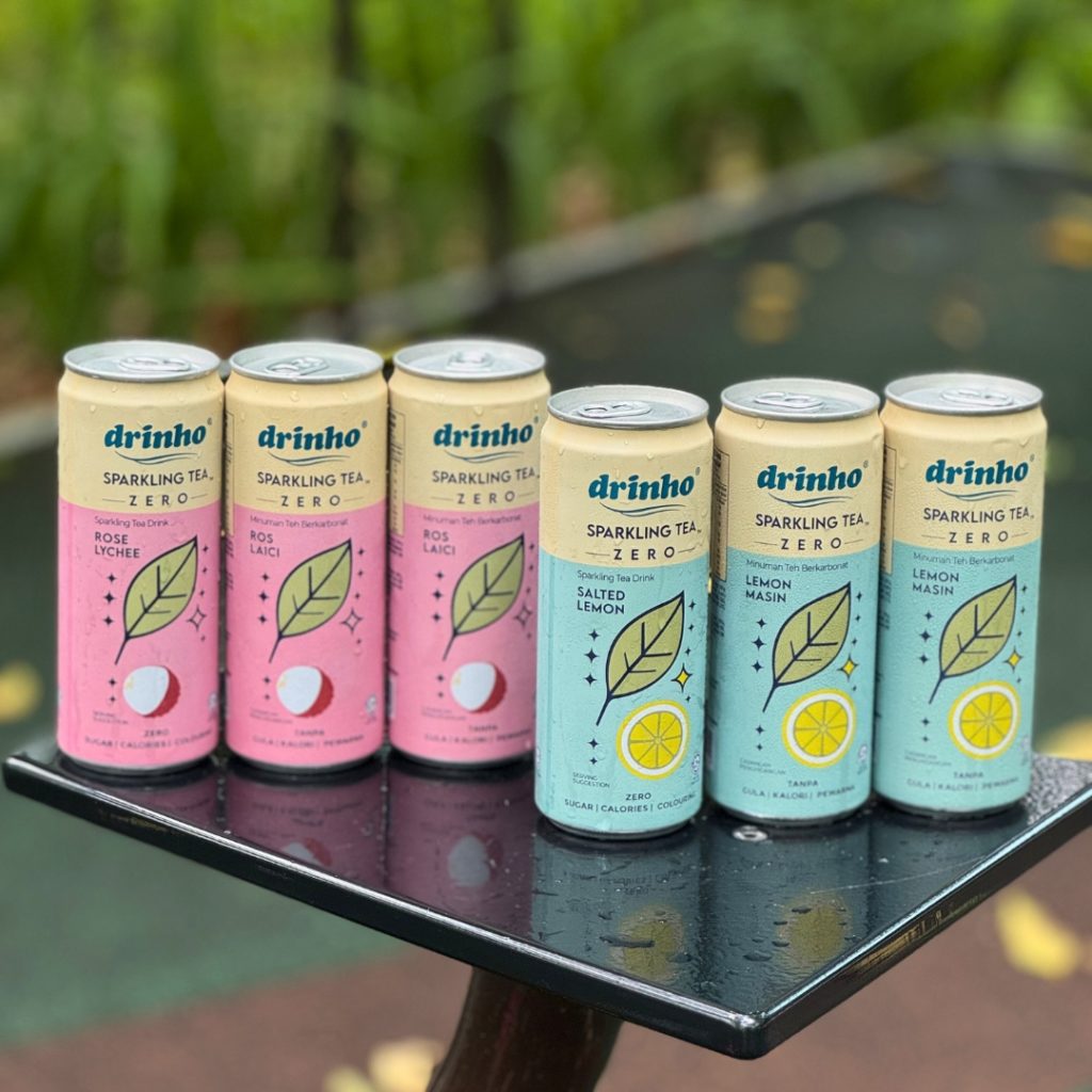 NEW drinho® Sparkling Tea Zero Series with Rose Lychee and Salted Lemon ...