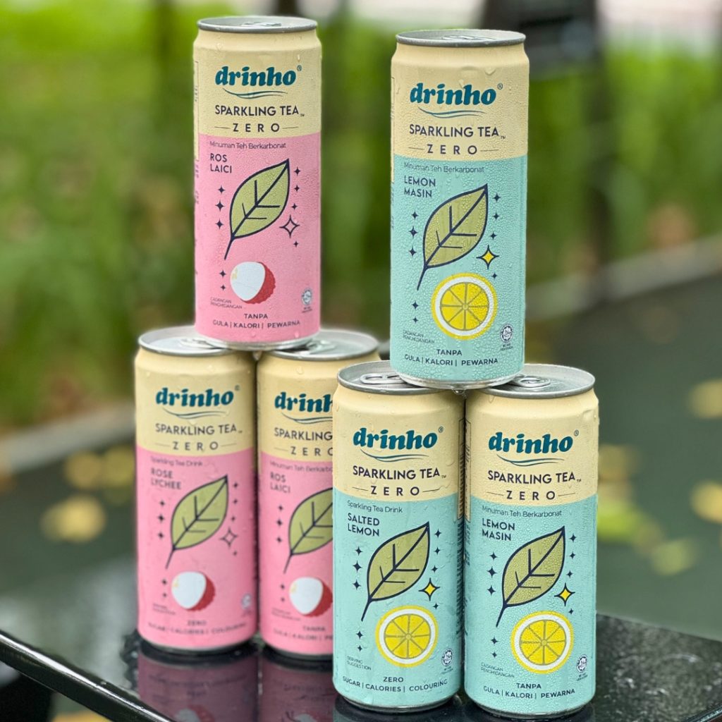 NEW drinho® Sparkling Tea Zero Series with Rose Lychee and Salted Lemon ...