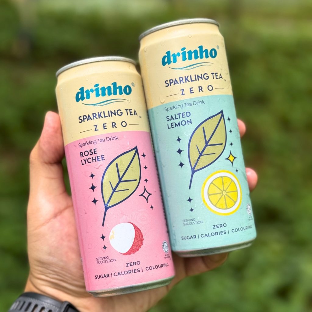 NEW drinho® Sparkling Tea Zero Series with Rose Lychee and Salted Lemon ...