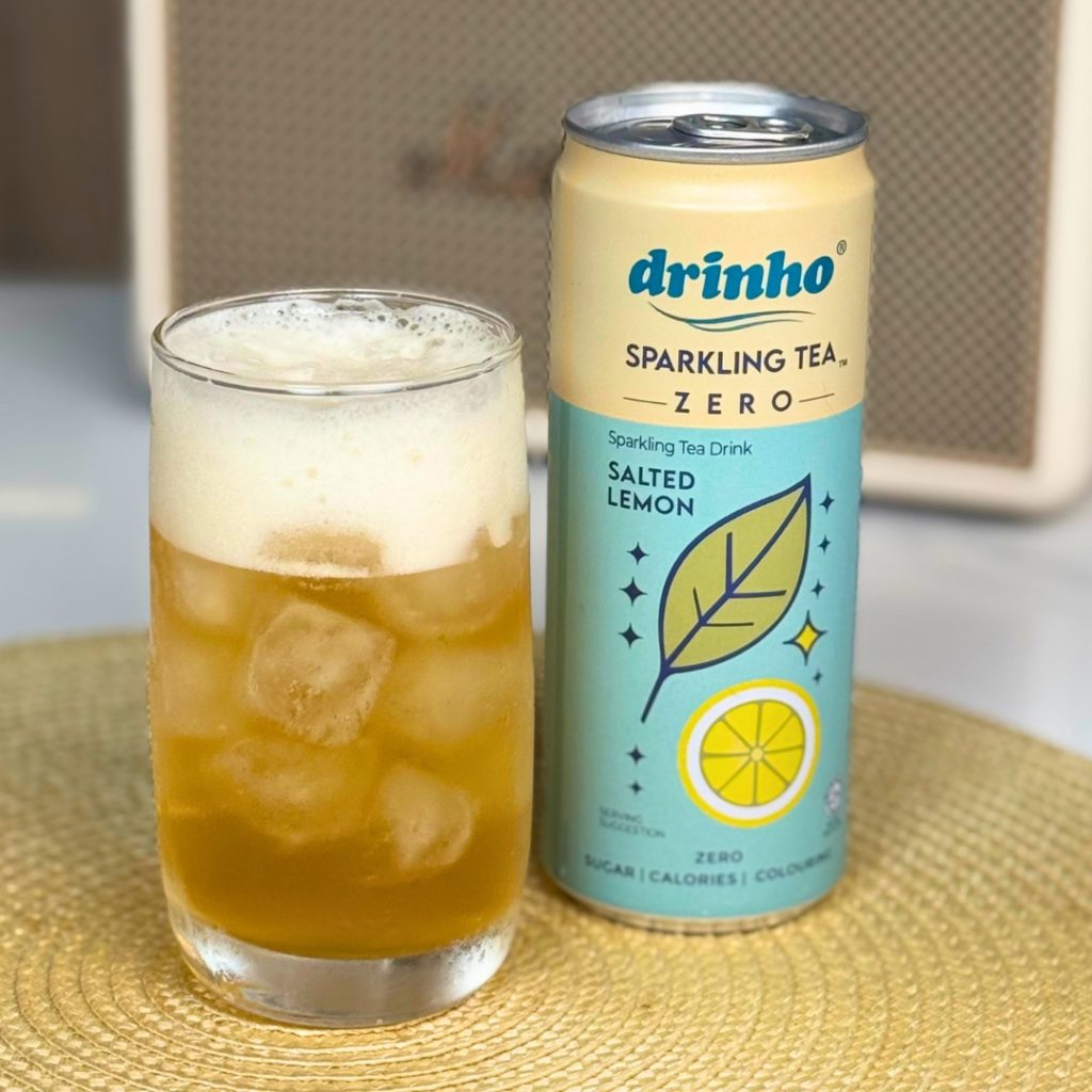NEW drinho® Sparkling Tea Zero Series with Rose Lychee and Salted Lemon ...